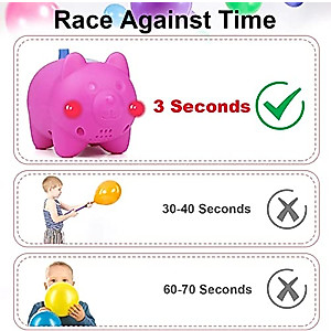 Electric Balloon Pump Portable Balloon Pump Electric Air Balloon Pump Electric Balloon Inflator, Balloon Decorations for Birthday Parties, Weddings, Festivals and Party (Mini Bear)