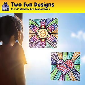 PURPLE LADYBUG Sungemmers Window Art Suncatcher Kits - Valentines Day Gifts for Kids, Easter Basket Stuffers, Crafts for Kids Ages 4-12, Fun Toys for Girls & Boys Ages 6 & Up