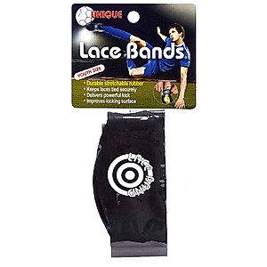 Unique Sports Youth Lace Bands Soccer Cleat Lace Cover and Lace Protector, Black, Youth