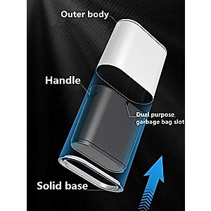 IEEK 10 Liter Rectangular Plastic Trash Can with Press Top Lid,White Modern Wastebasket Thin Trash Cans,2.4 Gallon Garbage Container Bin for Bathroom,Bedroom,Kitchen,Office and Powder Room