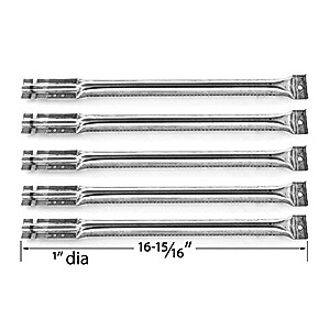 Repair Kit for Charbroil Commercial 463268806 BBQ Gas Grill Includes 4 Crossover Tube Burners, 5 Stainless Heat Plates, 5 Stainless Steel Burners and Porcelain Grates