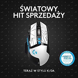 Logitech G502 Hero K/DA High Performance Wired Gaming Mouse, Hero 25K, LIGHTSYNC RGB, Adjustable Weights, 11 Programmable Buttons, On-Board Memory, Official League of Legends Gaming Gear - White