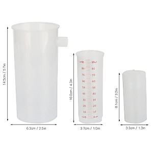 Plastic Graduated Cylinder,Physics Experiment Measuring Test Tube Set with Overflow Cup,Weight and 2 Hook,Suitable for Physics Teaching(Buoyancy Principle Experimental Equipment)