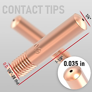 YESWELDER MIG Welding Gun Accessory Kit .035" Tip-Nozzle-Diffuser for Miller Millermatic M-25/M-40 Hobart Torch