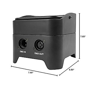 (4) Rockville Best PAR 50 Rechargeable Par Wash Lights Wireless DMX+RGBWA+UV+Bag