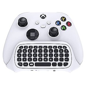 FYOUNG Controller Keyboard for Xbox Series X/Series S/One/S/Controller Gamepad, 2.4Ghz Mini QWERTY Controller Keyboard Gaming Chatpad with Audio/Headset Jack for Xbox Series X/S Controller