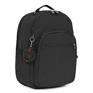 Kipling Women's Seoul Go XL Backpack, Padded, Adustable Backpack Straps, Zip Closure, Black Tonal