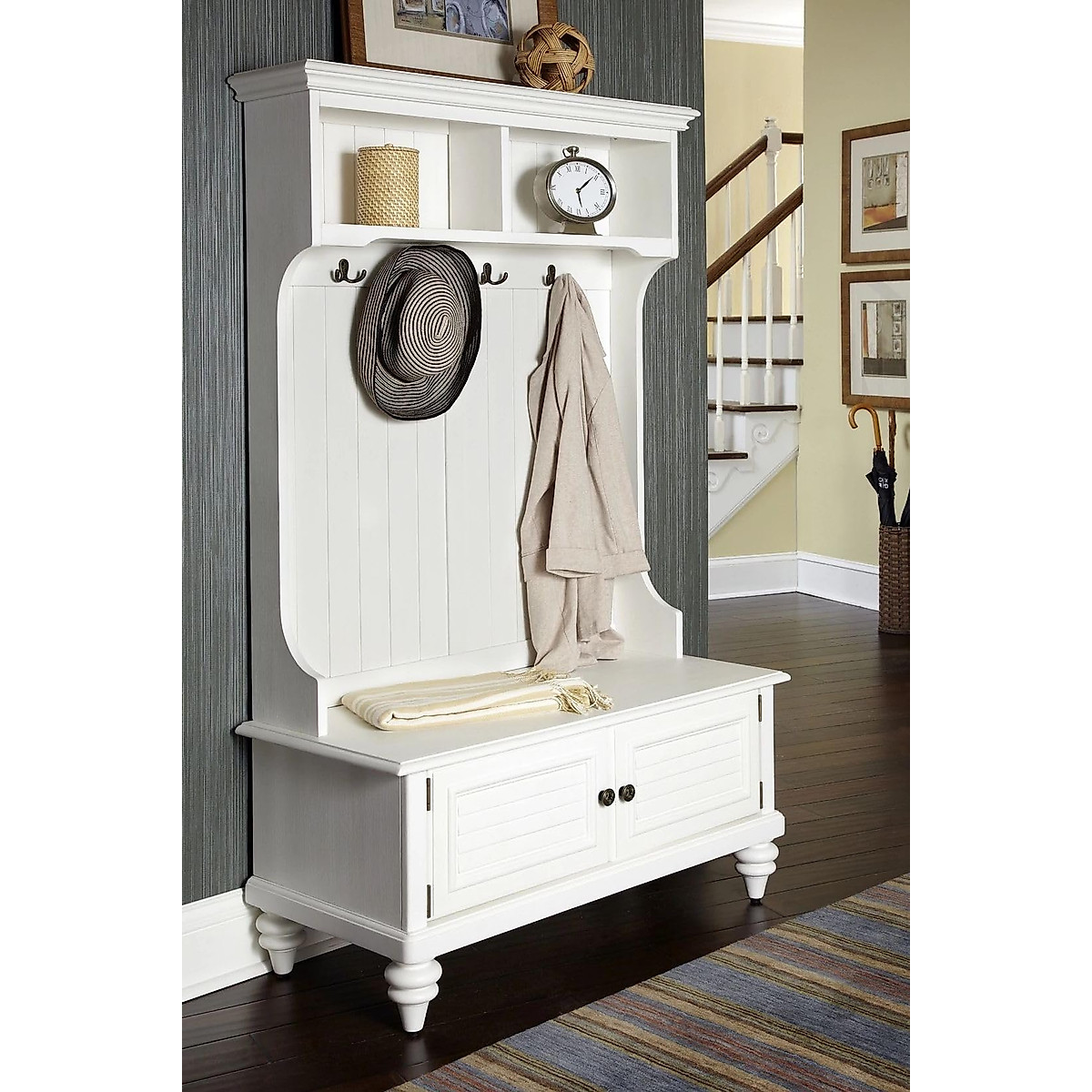 Bermuda White Hall Tree by Home Styles