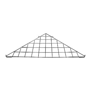 DBM IMPORTS 2 Pc - Chrome Corner Triangle Wire Grid Shelf Slat Grid Panel 24'' x 24'' x 32''