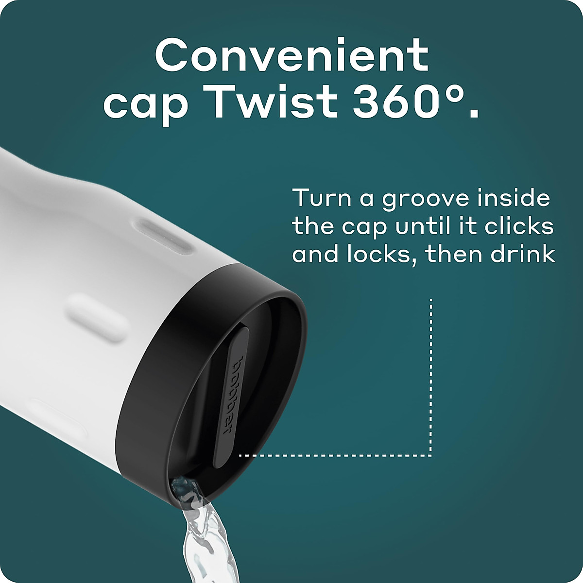 BOBBER 12 oz Stainless Steel Insulated Coffee Cup with Lid – 100% Spill-Proof Commuter Mug for Car Cup Holder – Dishwasher Safe Thermal Coffee Mug for Men, Women, Keeps Hot for 6 Hours (White)