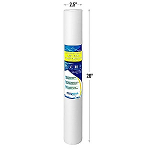 Standard Whole House Melt-blown Four Layers Filtration Polypropylene 5 Micron Sediment Filter 20” x 2.5” Fits 20” x 2.5” Housings. Compatible with FPMB5-20, FPMB520, SDC-25-2005/4, VX05-20 Pack of 6