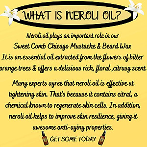 Sweet Comb Chicago Mustache & Beard Styling Wax, Medium Hold for Styling Men's Facial Hair, Great for Handlebar, Zappa, Beards to a Full, Square or even Short Box Style! Now with Tea Tree Oil!