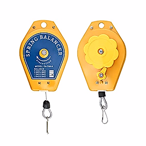 QWORK Spring Balancer, 3.3lbs - 6.6lbs Bearing Retractable Tool Fixture Holder for Assembly-line