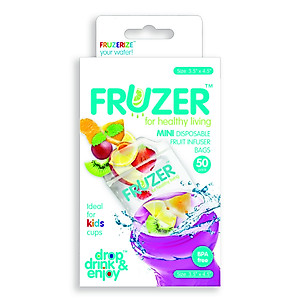 FRUZER Mini Disposable Fruit Infuser Bags, Clear, 50Ct Mini