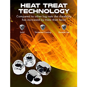 Set of 20 Veritek 12x1.25mm 3/4 Hex 0.95 Inch Chrome OEM Factory Style Acorn Conical Seat Dome Top Lug Nuts for Subaru Factory Wheels