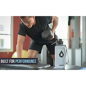 Embrava 40oz Water Bottle - Large with Travel Carry Ring - Wide Leak Proof Drink Spout - Heavy-Duty, BPA & BPS Free Tritan Plastic - Best for Sports, Hiking, Gym, Men & Women