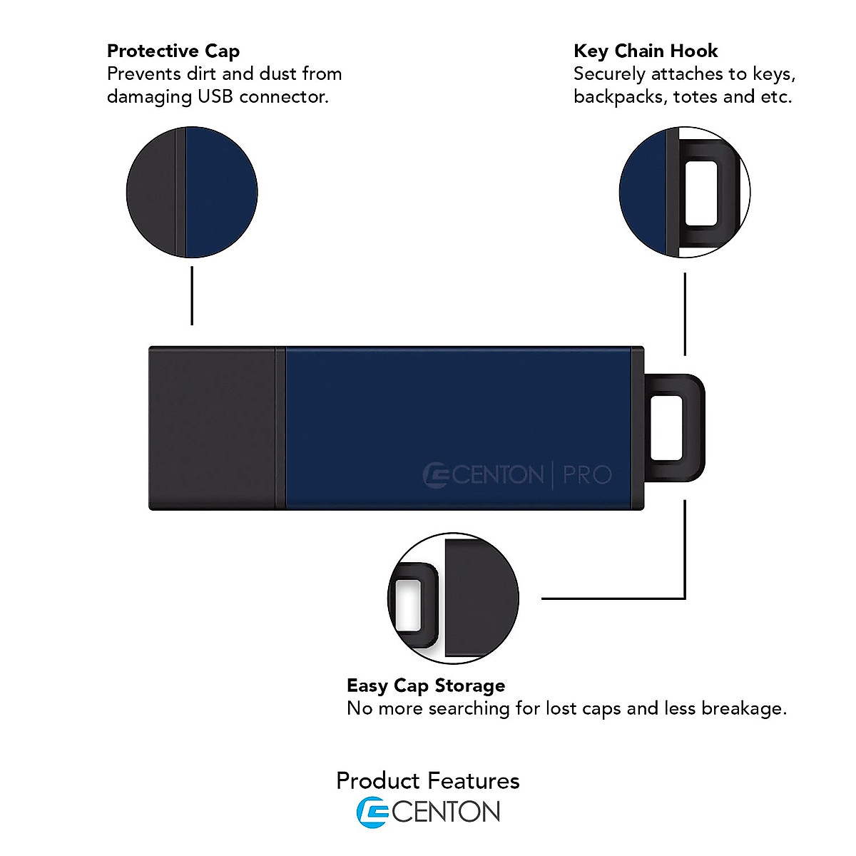 Centon Electronics DataStick Pro2 USB 2.0 Flash Drive, Portable USB Drive, Durable Casing, Versatile USB Stick, 16 GB Storage Capacity, Marble-Bubblegum
