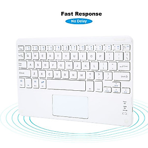 ASHATA Bluetooth Touchpad Keyboard,Portable Wireless Keyboard with Touchpad,9in Scissors Feet Design Ultra Slim Bluetooth Keyboard for Android/iOS/Windows