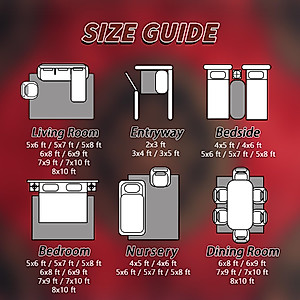 Yoozitrees Rustic Rugs for Living Room - Oriental Rug, 6x9 Rug, Chinese Traditional Classic Area Rug, Rustic Asian Style Carpet, Washable & Non Slip & Soft Large Rugs, Oriental Home Decor