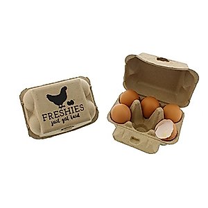 Rural365 Chicken Egg Cartons - Biodegradable Egg Carton 6 Cell Egg Holders, Farm Freshies Empty Egg Cartons, 20 Pack