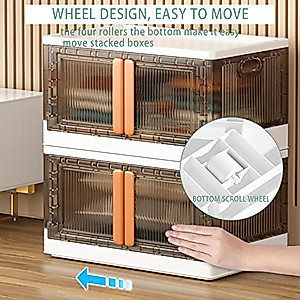 Luseba Storage Bins with Lids 3 Pack - Collapsible Plastic Storage