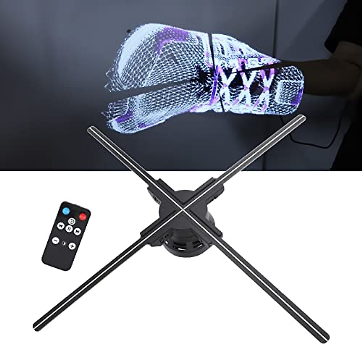 3D Hologram Fan WiFi Projector 22.0in, 3D Hologram Advertising Display Fan, 1600x672P Holographic Projector Fan for Business Store Shop(US)