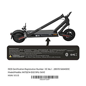 NAVEE Electric Scooter Off-Road S65C, 900W Max Power, 40 Miles Range & 20 MPH Speed, 10" Self-sealing Tubeless tires, Dual Suspension System, Foldable Scooter for Adults