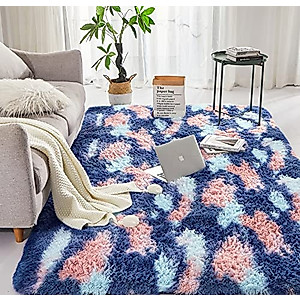 Strail Modern Bedroom Rug 5x8 Feet, Cozy Fur Living Room Rug, Large Rug 60x96 Inches, Gorgeous Living Room Carpet, Super Soft Faux Fur Area Rug for Dormitory/Kids Room/Playroom/Nursery/Den
