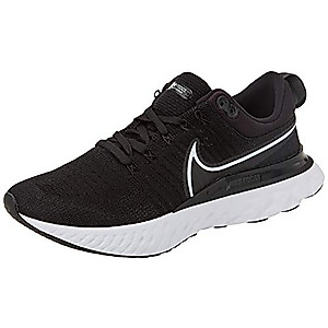 Nike Men's React Infinity Run Flyknit 2 Shoe, Black White Iron Grey, 7.5