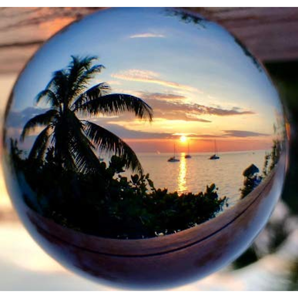 Duosuny Optical Glass Reflective Spheres, K9 Crystal Sphere Ball, Decor Photography Ball, Clear Contact Juggling Ball, No Stand (100mm/3.94inch)