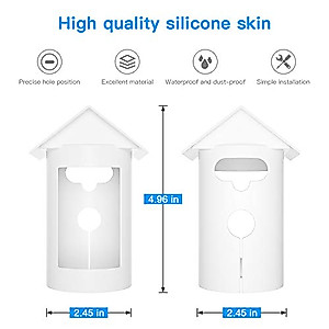 HOLACA Water-Proof Silicone Cover Protective Case for Ring Stick Up Cam Battery HD Security Camera(3rd Generation) - Anti-Scratch Protective Cover for Full Protection (White)
