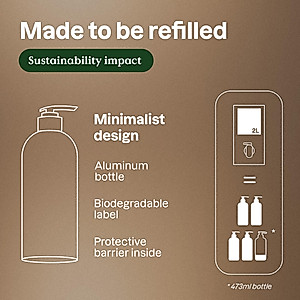 ATTITUDE Colorlast Hair Shampoo with Essential Oils, EWG Verified, Plant and Mineral-Based Ingredients, Vegan Beauty Products, Refillable Aluminum Bottle, Patchouli and Black Pepper, 16 Fl Oz