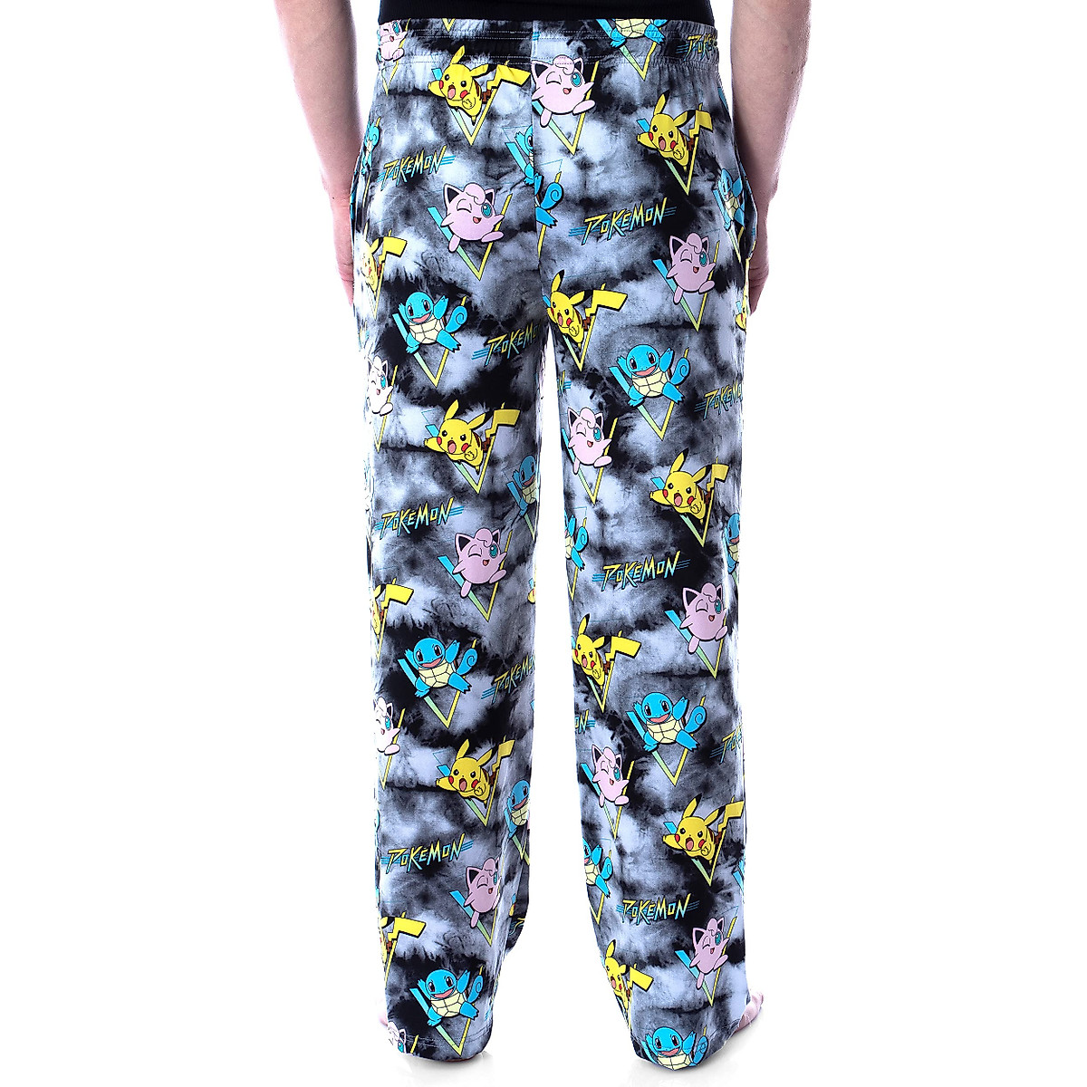 Pokémon Men's Pikachu Squirtle and Jigglypuff Tie Dye Adult Sleep Bottoms Pajama Pants (3X-Large) Multicolored