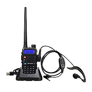 Retevis RT-5R Dual Band Two Way Radios Long Range, High Power 128CH 2 Way Radio, Flashlight 1400mAh Walkie Talkies for Adults with Earpiece (6 Pack)