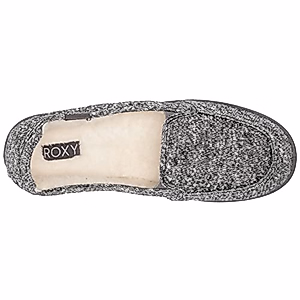 Roxy womens Minnow Faux Fur Slip on Shoe Sneaker, Black 214, 7.5 US