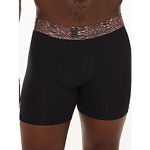 Savage X Fenty, Men's, Savage X Boxer Briefs, Matte logo elastic waistband, Front contour pouch, Cotton, Caviar, M