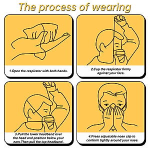 Harley N95 Mask 20 Pack,NIOSH Certified Particulate Respirators Protective Face Mask,L-188 White N95 Face Masks for Adult Men & Women