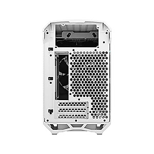 Fractal Design Torrent Nano White - Clear Tint Tempered Glass Side Panel - Open Grille for Maximum air Intake - 180mm PWM Fan Included - Type C - mITX Airflow Mini Tower PC Gaming Case