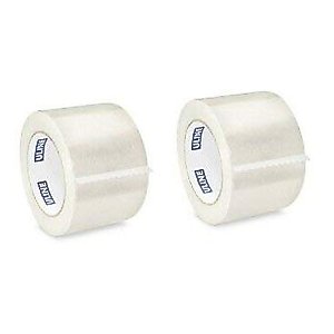 ULINE Industrial Shipping & Packing Tape 3" x 110 Yards 2.0 Mil - Clear (2 Pack)