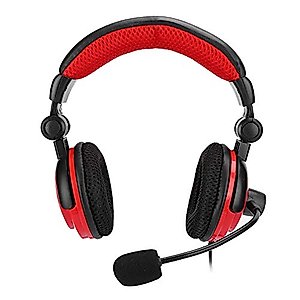 3.5mm Gaming Headset for PS4 for XBOXone, Jacket Earphone Adjustable Headband 360° PU Leather Stereo Headphone with Mic