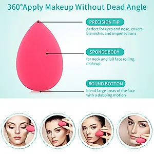 GUIGUDESN 5Pcs Makeup Sponges,Multi-Colored Facial Sponges Beauty Blender Sponge Egg Mix Sponge Foundation Applicator Makeup Sponge