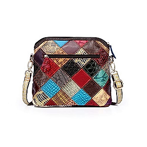 Eysee Crossbody Bag Women Multicolor, Leather Handbag Colorful Purses (Multicolour 2)