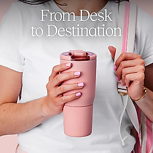 BrüMate Nav 25oz 100% Leak Proof Insulated Travel Tumbler with Magnetic BevLock™ Lid - Double Wall Cup-Holder Friendly Stainless Steel Mug (Blue Agave)