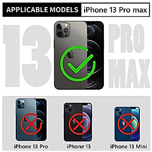 MAXCURY Waterproof Case for iPhone 13 Pro Max, Heavy Duty Shockproof Case Built in Screen Protector for Men & Women, Full Body Protection Apple Cover for 13ProMax 6.7 inch Phone (Black)