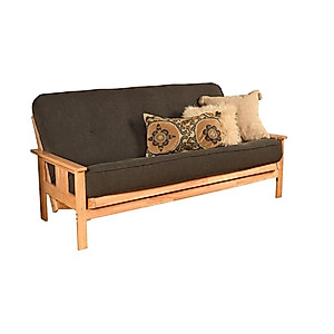 Kodiak Furniture 8" Full Size Spring Futon Mattress Replacement, Sleeper Sofa Bed Mattress, Linen Charcoal, Frame Not Included