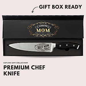 CUTLINX Birthday Gifts for Mom from Daughter Son Kids - Mothers day Gifts Ideas - Cooking Gifts for Best Mom Ever - Kitchen Chef Knife Gift Set