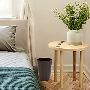 Small Trash Can – Open Top Garbage Cans for Kitchen, Office, Dorm, Bathroom, etc. –Waste Can for Compact/Tight Spaces – The Perfect Bathroom Trash Can - 2 Gallon Trash Bin – Glossy Metalic Dark Brown