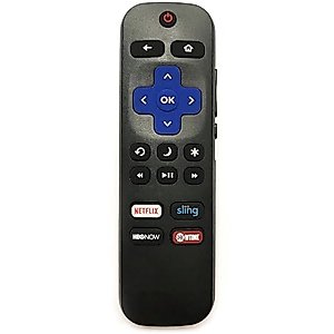 Hitachi Roku TV Remote w/Volume Control & TV Power Button for All Hitachi Roku Built-in TV. NO Pairing! NOT for ROKU Stick and ROKU Player.