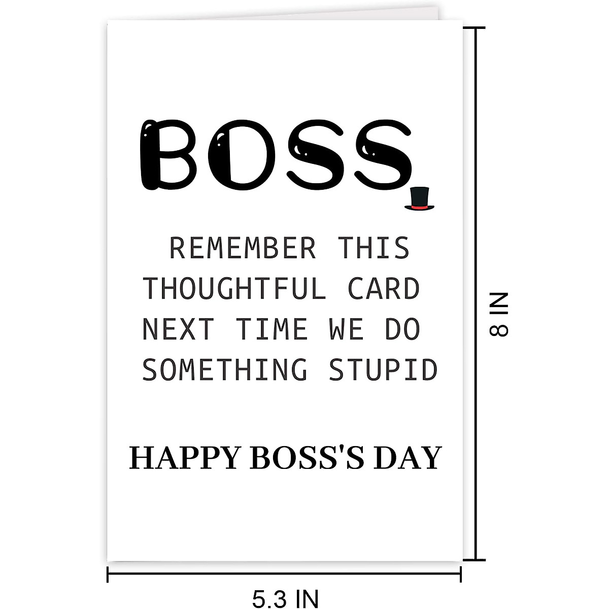 COLINHELIN Happy Boss's Day Card for Men Women, Funny Boss's Day Card for Boss Manager, Humor Bosses Day Card Gifts for Him Her, Card For Boss Boss Lady, Boss Gift For Boss Manager Leader
