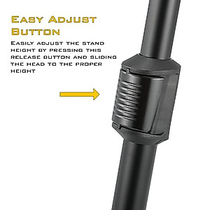 Lumintrail Hercules GS414B PLUS Single Guitar Stand, Auto Grip System, Instant Height Adjustment Clutch, Fits Guitar Neck Sizes 1.57” - 2.05”, with Hercules GSB001 Carrying Bag with a Cleaning Cloth